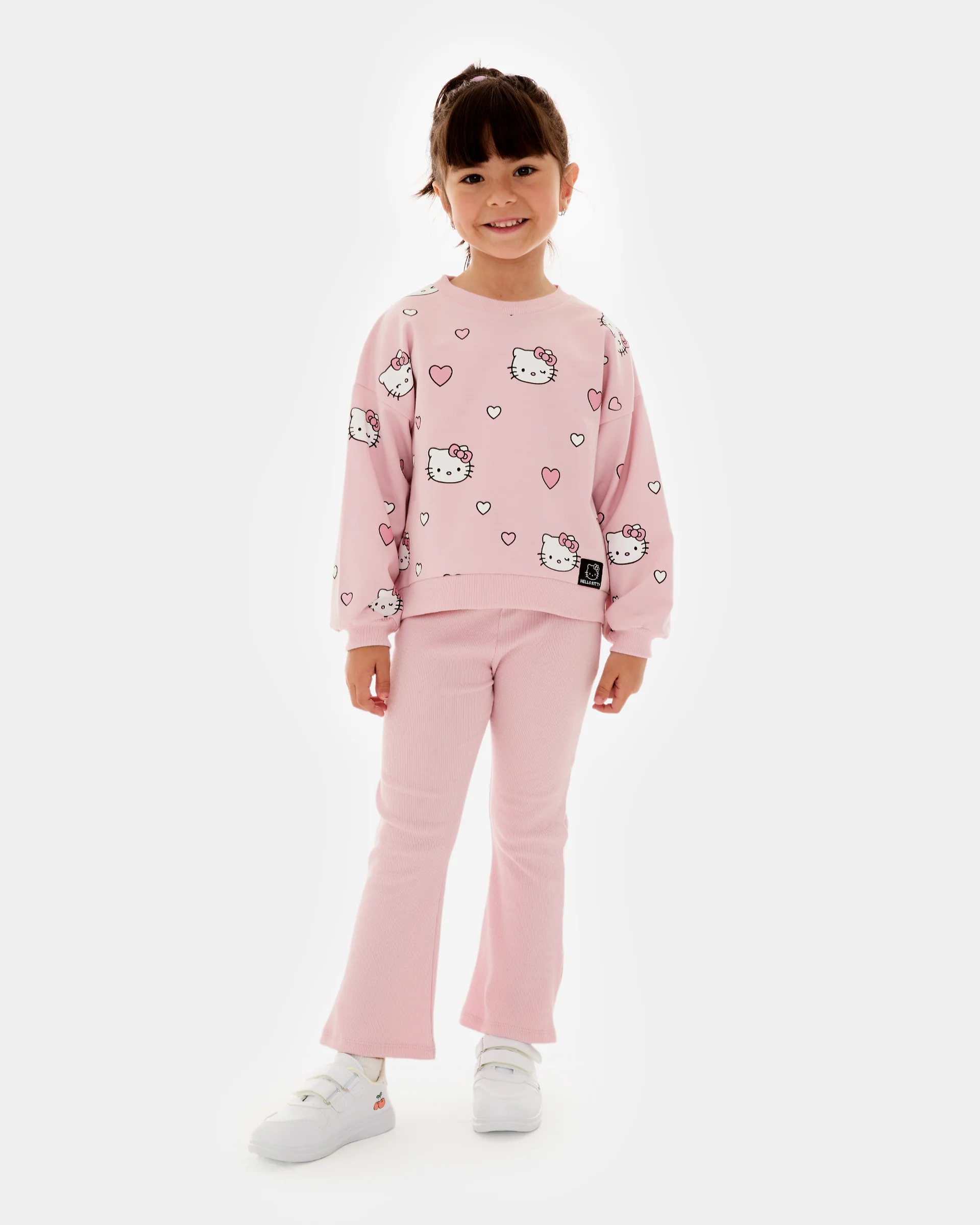 Hello Kitty Label Detailed 2-Piece Girl's Set (4-7 Years) | Colorful Store